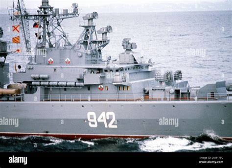 A Starboard Side Amidships View Of The Soviet Krivak Ii Class Guided Missile Frigate Rezvy