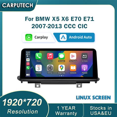 Linux Touch Screen For Bmw X5 X6 Ccc Cic Nbt Wireless Apple Carplay Carputech