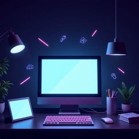 Free Pixel Tech Station Image Pixelart Cyberpunk Workspace