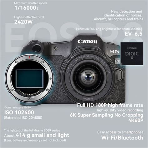 Беззеркальный фотоаппарат Canon EOS R8 - купить по низкой цене в ...