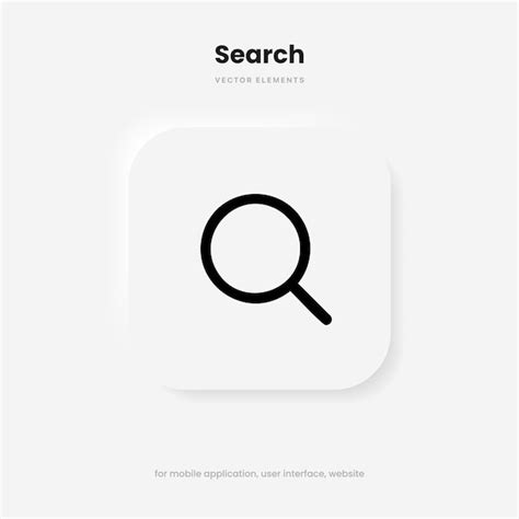 3d 검색 푸시 버튼 검색 연구 분석 소셜 미디어용 설문 조사 아이콘 모바일 앱 웹사이트 프리미엄 벡터