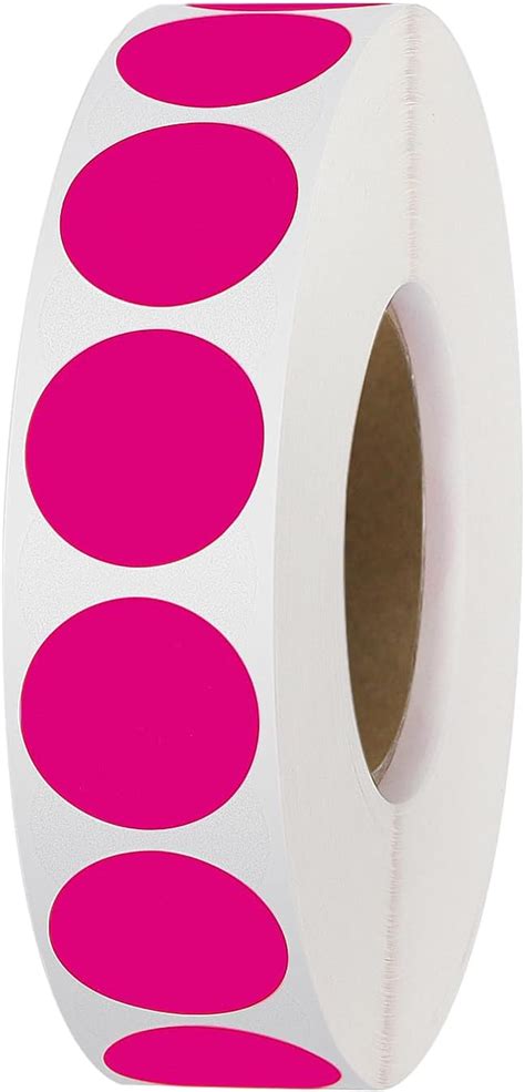 Amazon Com Pack Of Round Color Coding Circle Dots Stickers Labels Pink Office