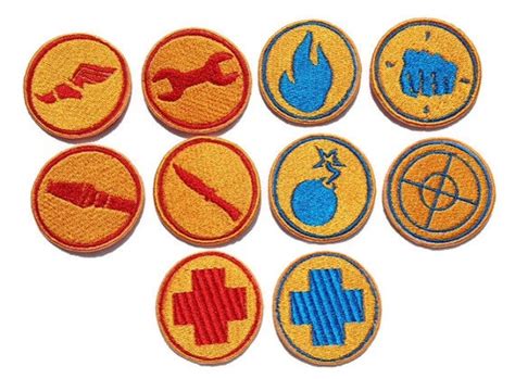 Items Similar To Iron On Team Fortress 2 Red Or Blu Embroidered Player