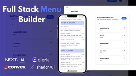 Build A Full Stack Restaurant Menu Builder Saas With Nextjs14 Convex