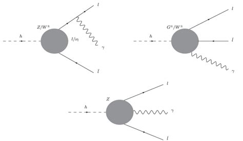 One loop Feynman diagrams for the decays h l l γ classifying into
