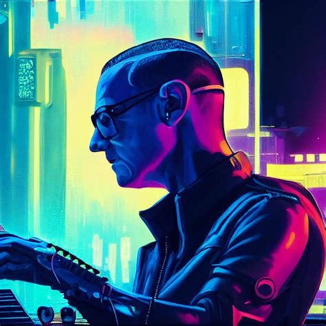 Chester Bennington Playing Guitar In Cyberpunk Ebd4d1d4 1af8 4524 Ab78