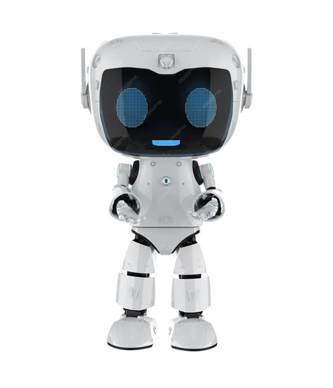 Premium Photo Cute And Small Artificial Intelligence Personal Assistant Robot Open Hand Isolated