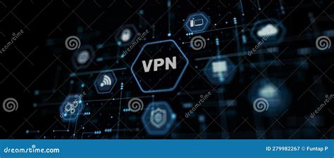 Vpn Network Security Internet Privacy Encryption Concept Abstract Background Stock Image