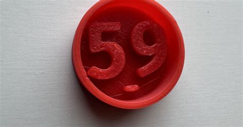 Parametric Embossed Number Tokens By Termdisc Download Free Stl Model