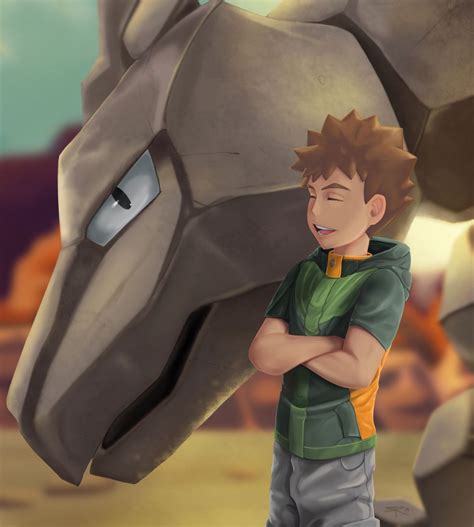 Trainer Brock And Pokemon Onix Artist Inkblot90 On Instagram Cute Pokemon Pokemon Art
