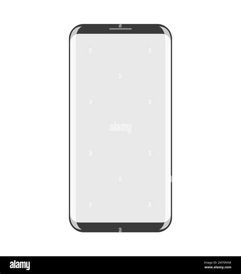 Smartphone Device Curved Display Vector Mockup Template Stock Vector Smartphone Device Curved Display Vector Mockup Template Stock Vector