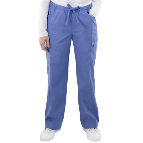 Allheart Elate Womens Elastic Waist Cargo Scrub Pant Xxs Regular Ceil