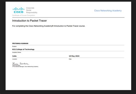 Priyanka Kannan On Linkedin Packettracer Cisconetworkingacademy