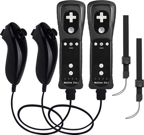 Amazon.com: 2 Pack Wii Remote with Wii Motion Plus Inside | Shock Wii ...