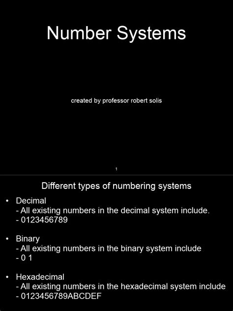 Number Systems Pdf Decimal Numbers