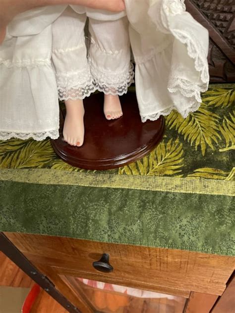 Vintage Porcelain Doll With Stand Etsy