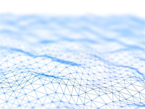 3d Network Communications Background With Abstract Plexus Design Stock Illustration