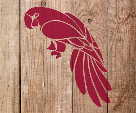 Parrot Stencil Art And Wall Stencil 48x48