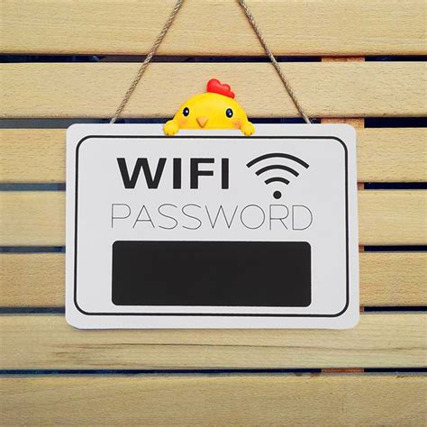 Password Display Signage Wall Hanging Coffee Shop Bookstore Retro