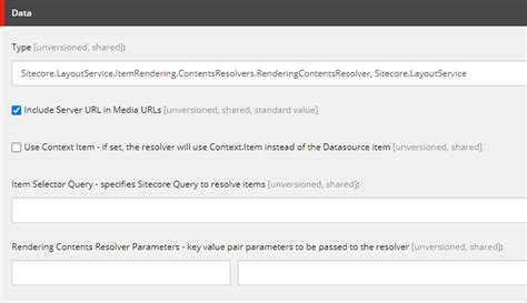 Sitecore Layout Service And Rendering Contents Resolvers Standard Values