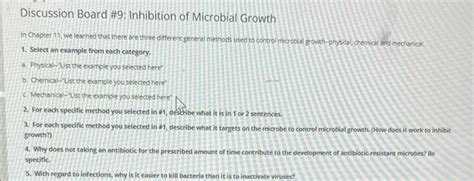 Solved Microbial Control Methods Microbial Control Methode