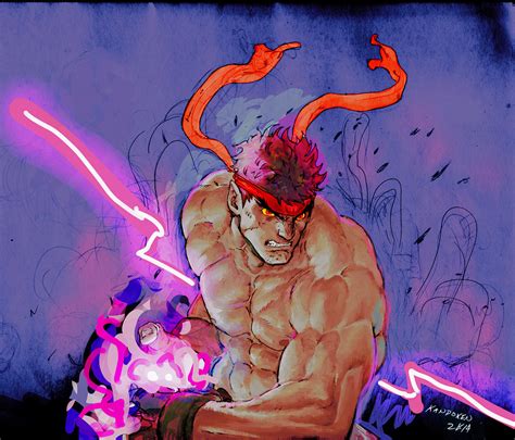 Steven Mack Evil Ryu Ryu Street Fighter Street Fighter 1boy Abs