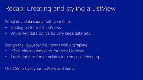 Ppt Deep Dive On Winjs Listview Powerpoint Presentation Free Download Id2623834