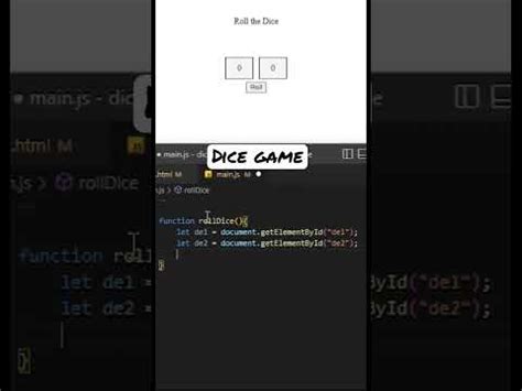 Simple Dice Rolling Game Beginner Friendly Html Css JavaScript YouTube