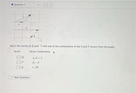 Solved Match The Vectors P Q And R With One Of The Chegg