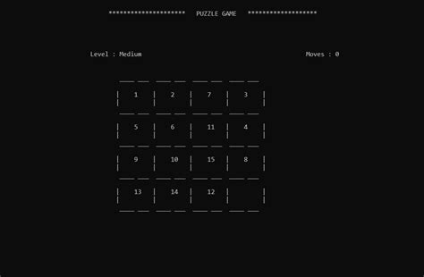 GitHub Manojvelmurugan Number Puzzle Game Number Puzzle Game In C Programming