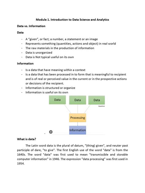 Module 1 Introduction To Datascience And Analytics Download Free Pdf