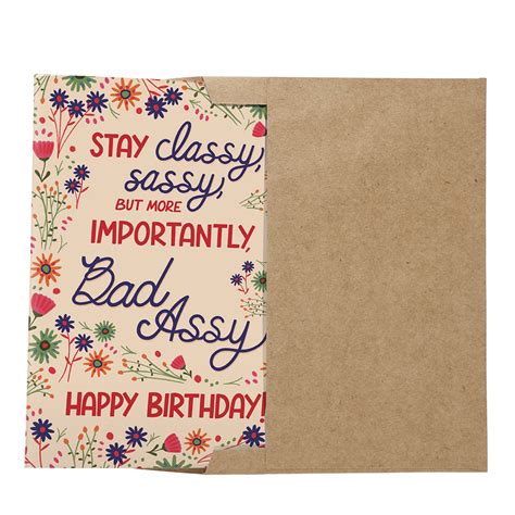 Sleazy Greetings Classy Sassy Bad Assy Card Bodispa B2b