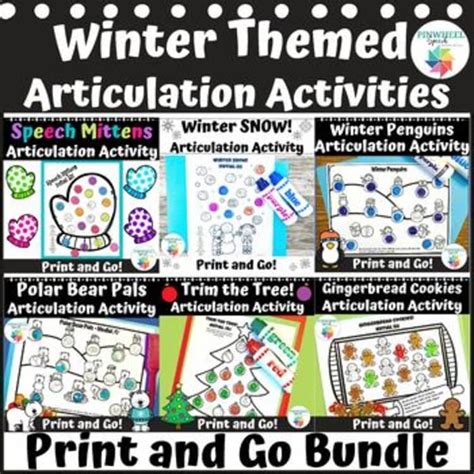 Winter Articulation Bundle Dot Marker Winter Coloring Pages Speech Therapy