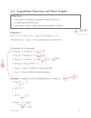Pdf Logarithmic Functions And Their Graphs Objectives Recognize And Evaluate