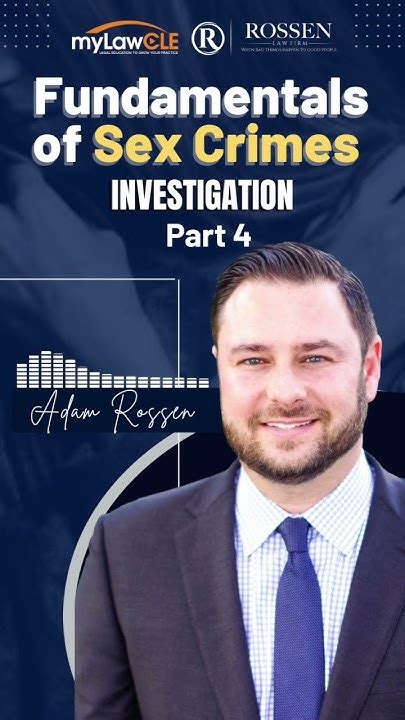 Fundamentals Of Sex Crimes Youtube