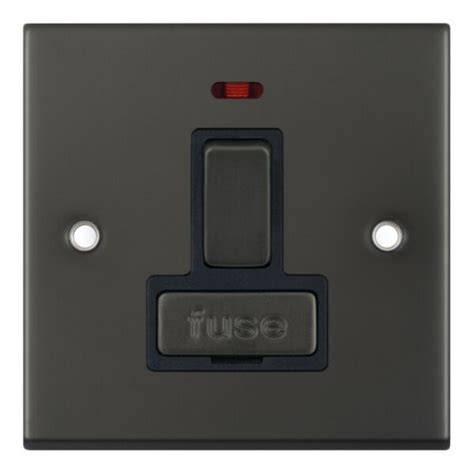 Selectric Dsl12 29 5m Dark Bronze 13a 2 Pole Neon Switched Fused Spur Unit