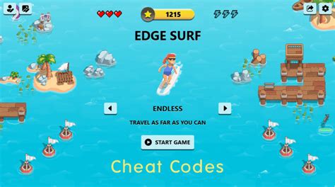 Edge Surf Game Cheat Codes And Easter Eggs Otechworld