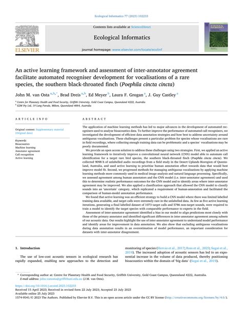 Pdf An Active Learning Framework And Assessment Of Inter Annotator Agreement Facilitate