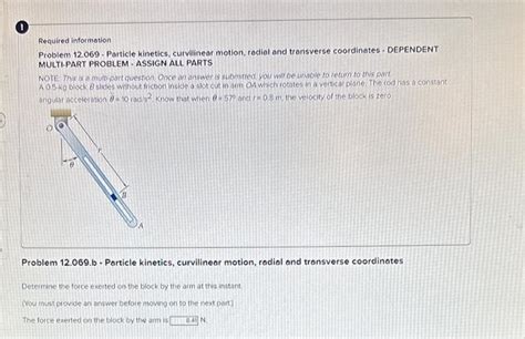 Solved Required Information Problem 12 069 Particle