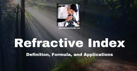 Refractive Index Definition Formula And Applications Pharmaacademias