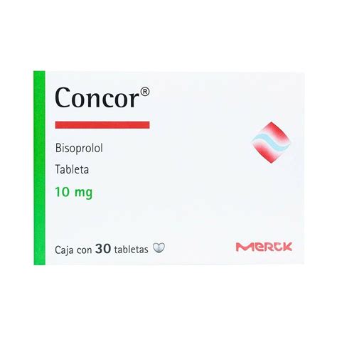 Concor Bisoprolol 10 Mg 30 Tabletas Walmart En Línea