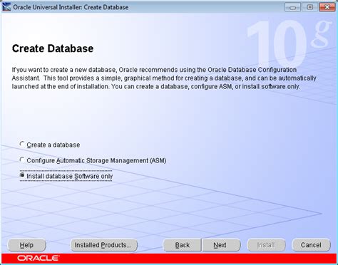 installing oracle