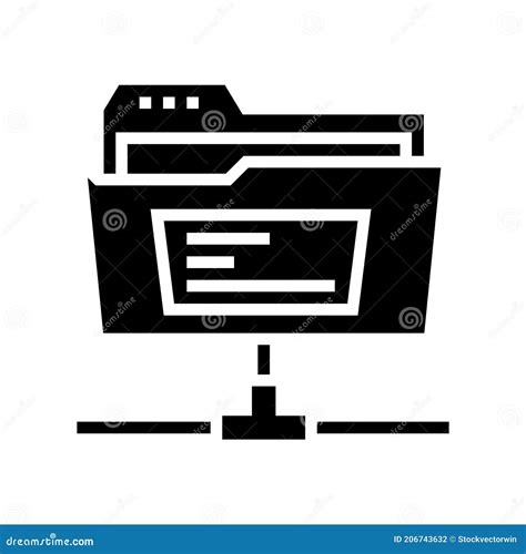 Sftp Folder Glyph Icon Vector Illustration Sign Stock Illustration Illustration Of Folder