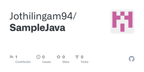 GitHub Jothilingam SampleJava