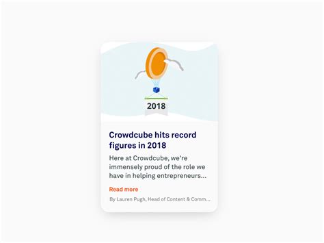 article card ui by michael harvey for crowdcube on dribbble