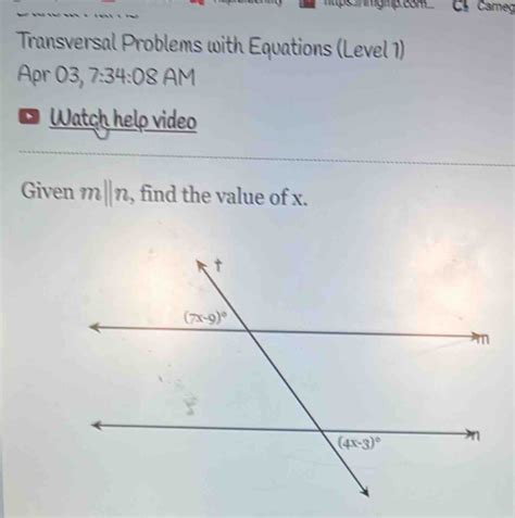 hps mgh c careg transversal problems with equations level 1