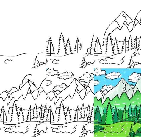 山和小路的简笔画怎么画（精选13张） 简笔画图片大全