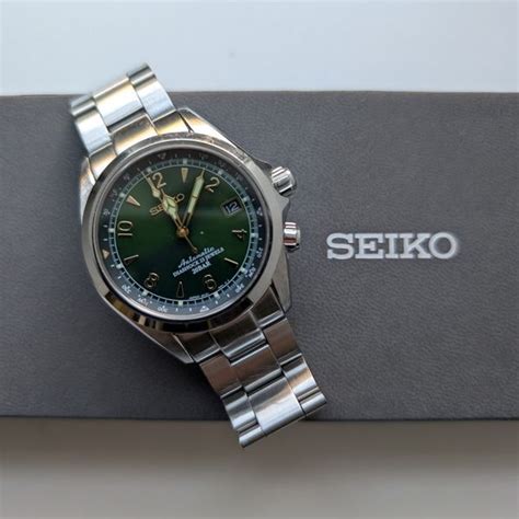 Seiko Alpinist Green Mens Watch Sarb017 6r15 38mm Complete Box