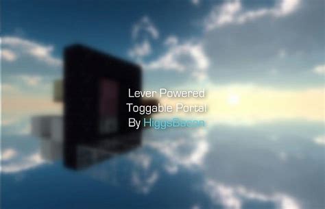 Lever Powered Toggleable Nether Portal 1 6 Compatible Minecraft Map