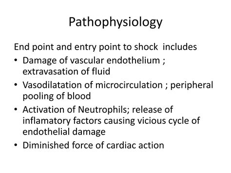Pathophysiology And Management Of Septic Shock 1pptx